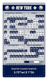 New York Yankees Baseball Team Schedule Magnets 4" x 7" | Custom-Magnets